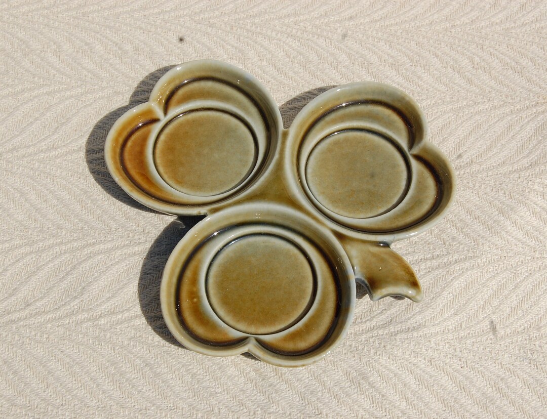 Vintage Irish Wade Clover Trinket Dish - Shamrock Dresser Table Dish - Etsy