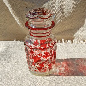 Circa 1880 Victorian Pickle Jar Decorative Octagonal Glass Jar Antique ...