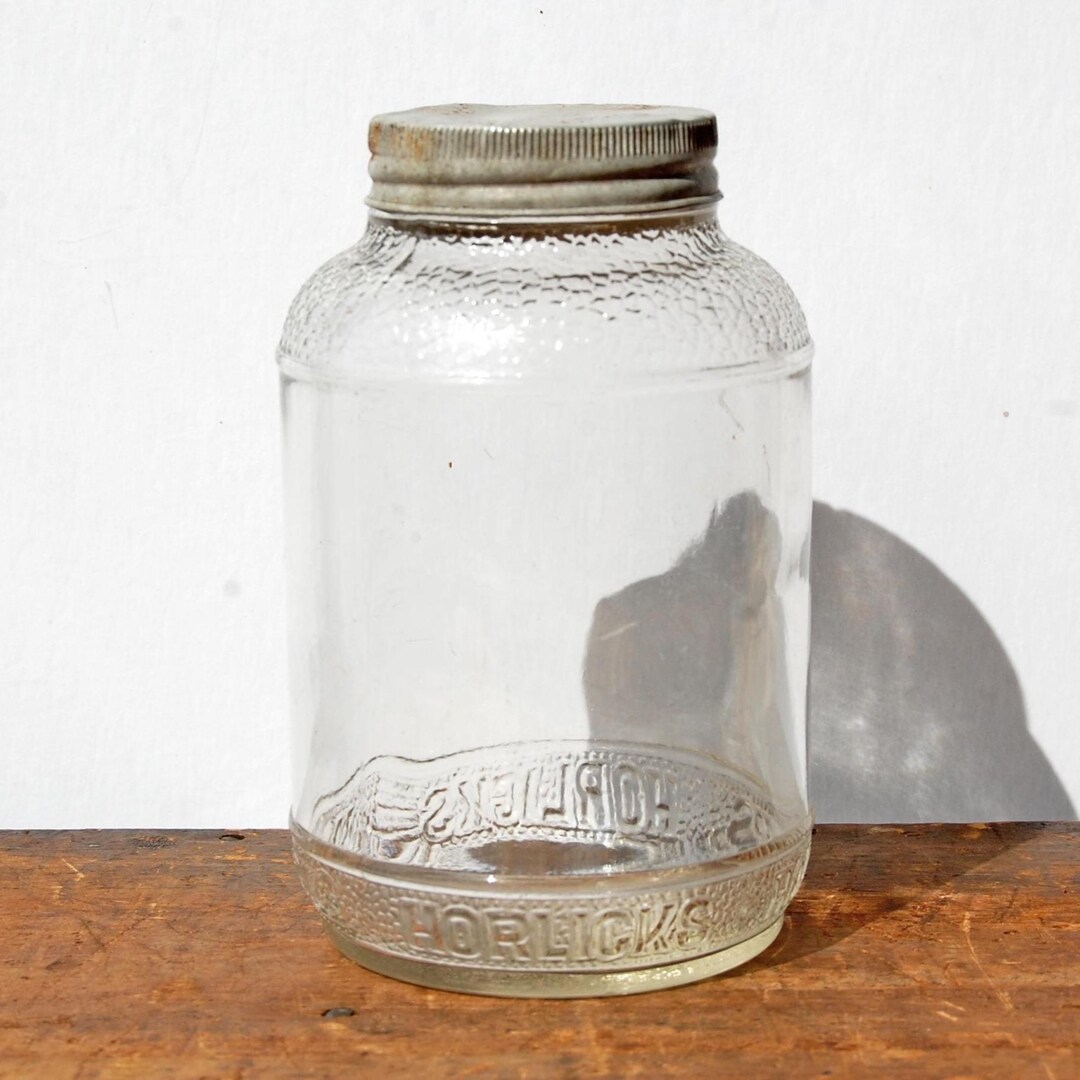 Vintage 1940/50s Horlicks Malted Milk Jar With Original Metal Lid ...