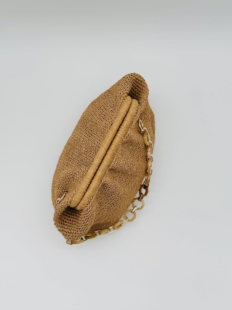 Straw Summer Pouch Bag, Modern Natural Wicker Handmade Clutch Bag for ...