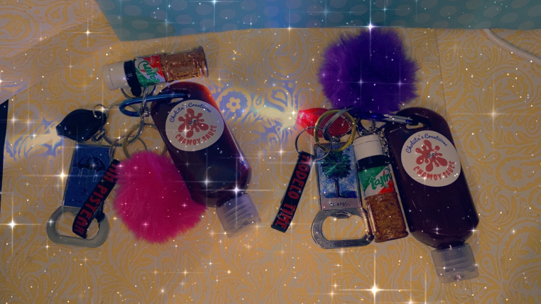 Tajin & Chamoy Keychain, Spanish Spice Keychain - Etsy