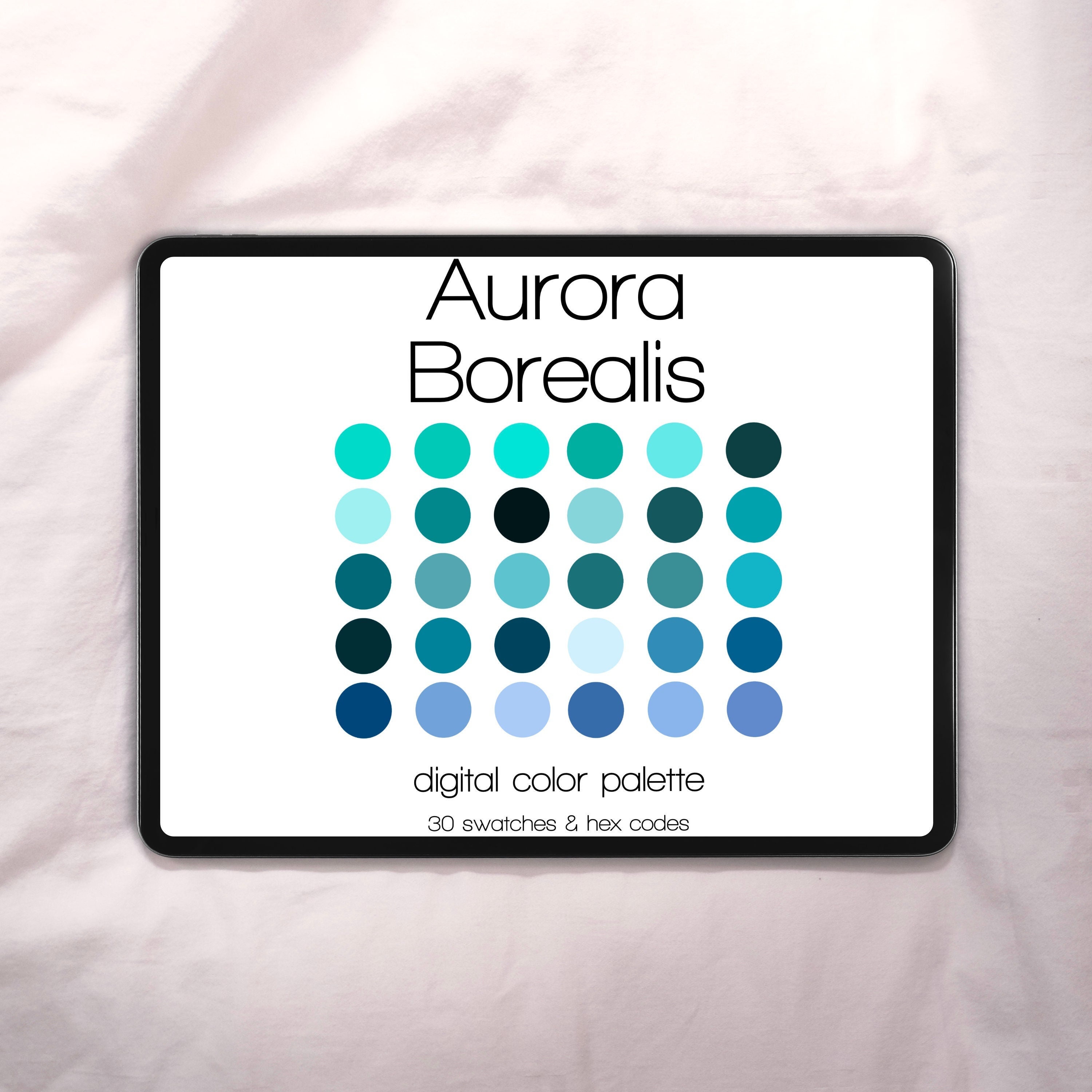 Aurora Borealis Color Palette | Color Chart | Digital Download | HEX ...