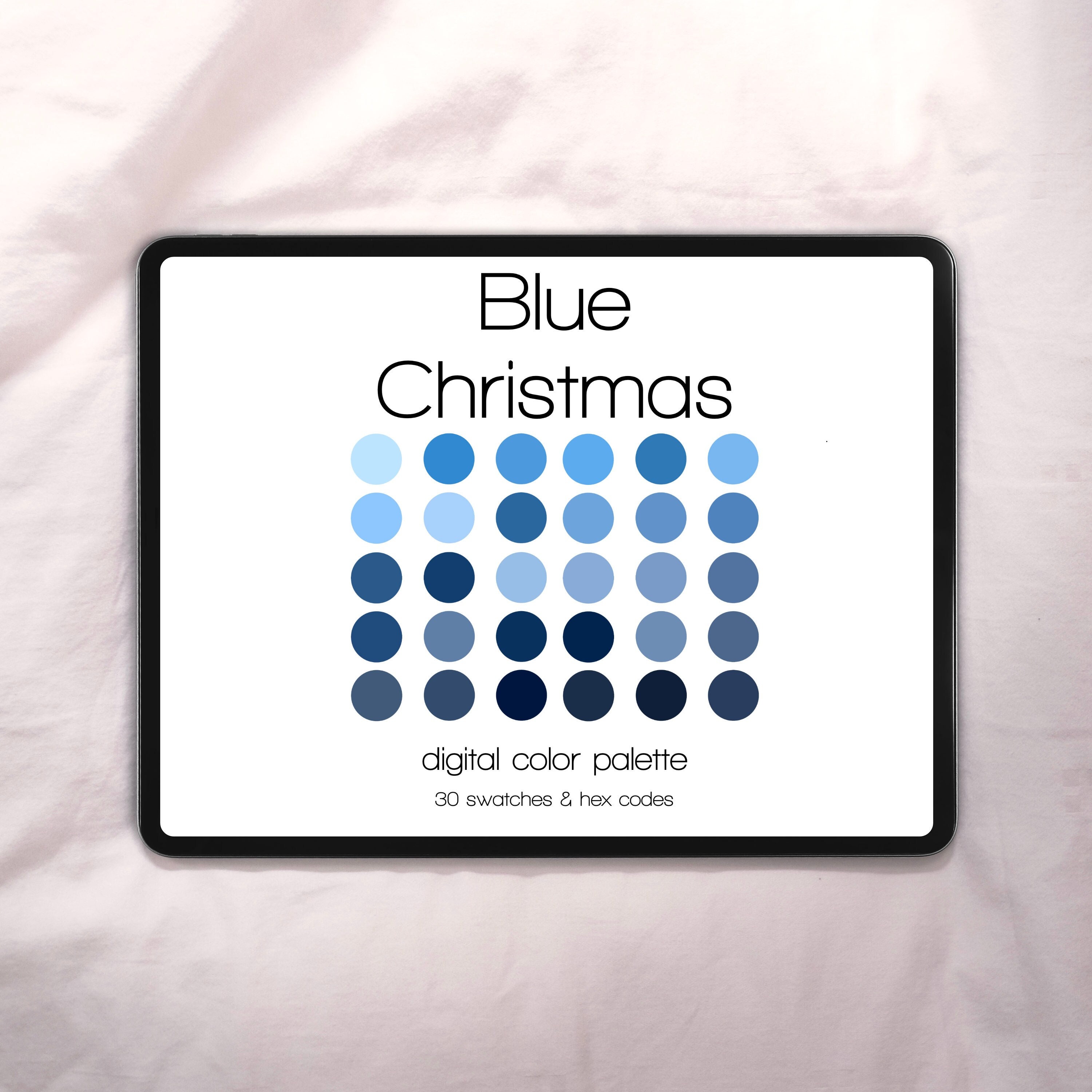 Blue Christmas Color Palette | Color Chart | Digital Download | HEX ...