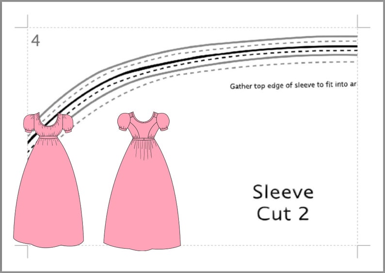Digital PDF Pattern for Regency Dress Drawstring Neckline - Etsy
