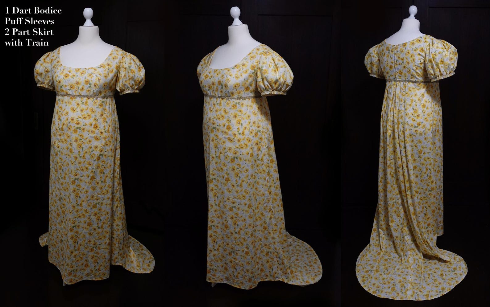 Digital PDF Pattern for Plus Size Regency Dress - Mix and Match Regency ...