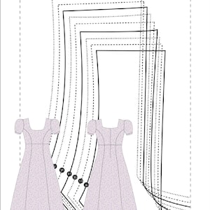 Digital PDF Pattern for Everyday Princess Dress - 30 - 48 in Bust ...