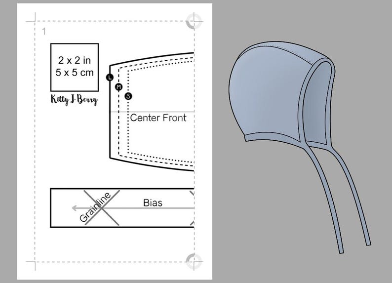 Coif Sewing Pattern - Digital PDF Pattern A4 and US Letter - Fitted ...