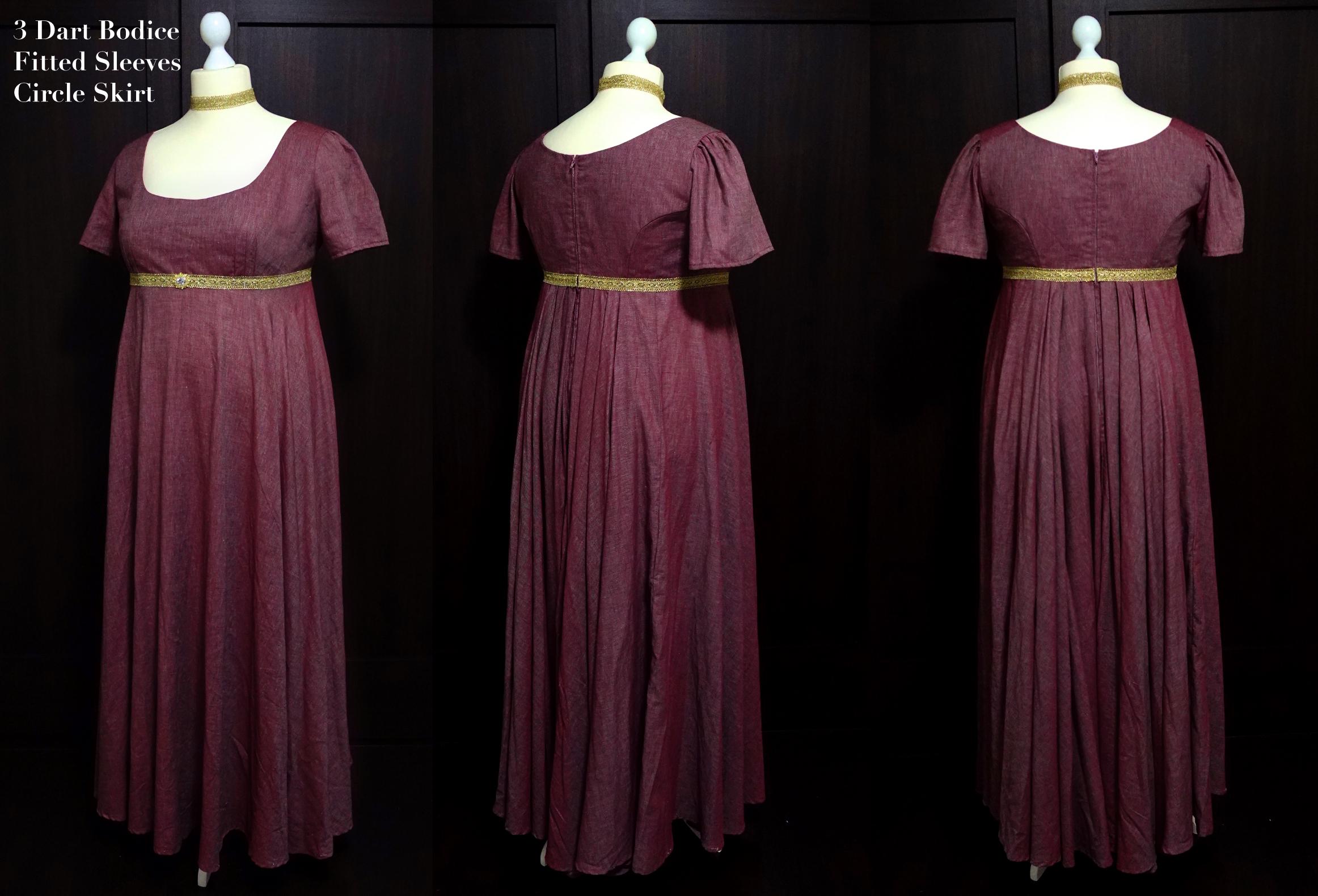 Digital PDF Pattern for Plus Size Regency Dress - Mix and Match Regency ...