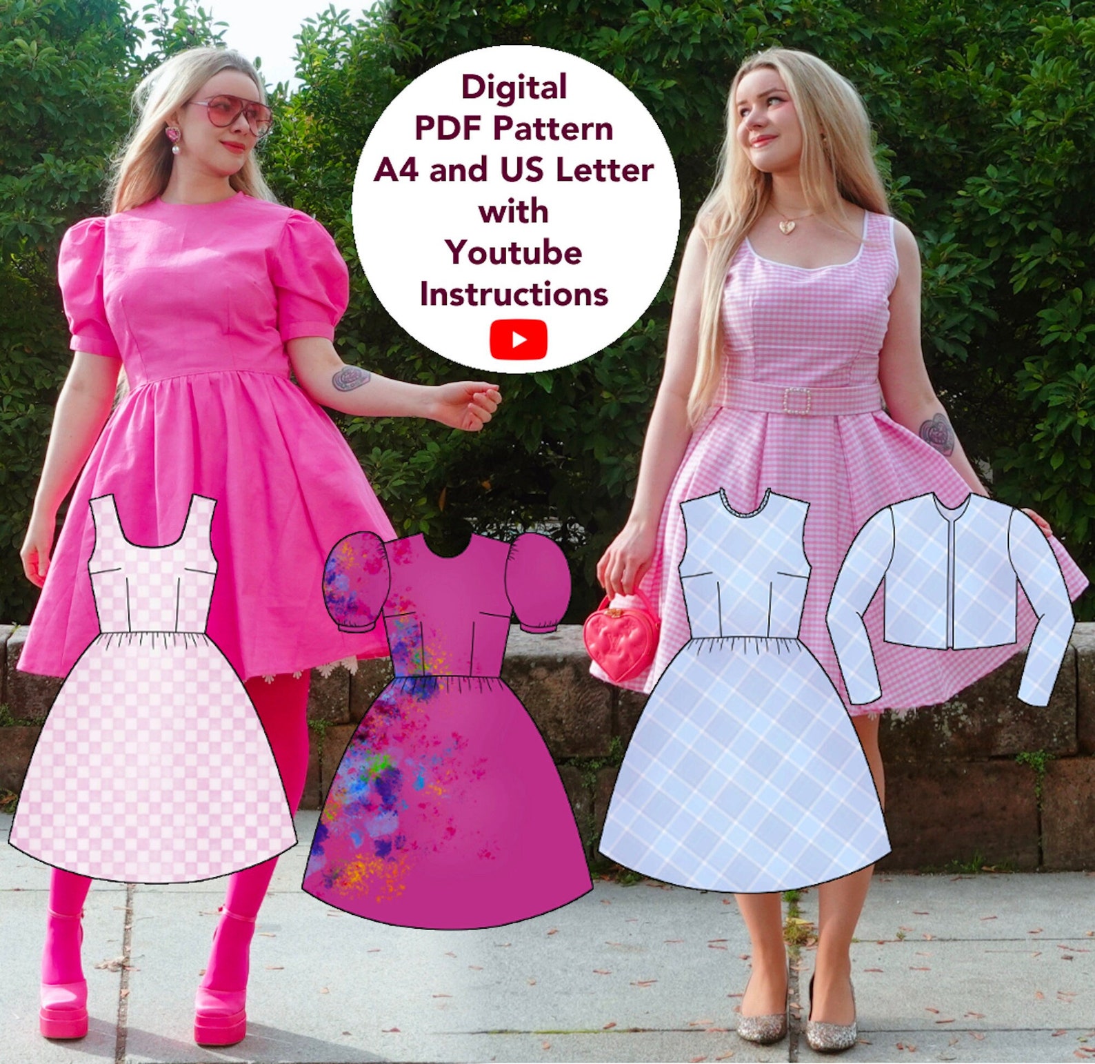 Digital PDF Pattern for Perfect Doll Dress and Jacket- Doll Dress ...