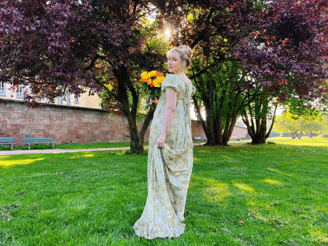 Digital PDF Pattern for Regency Dress Drawstring Neckline | Etsy Australia