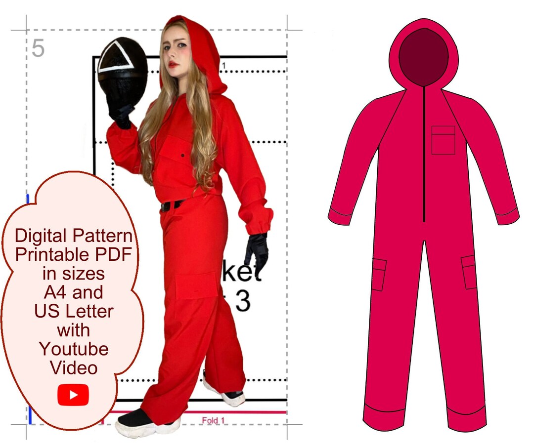 Digital Pattern - PDF - Jumpsuit for Game Show - Staff Game Jumpsuit ...