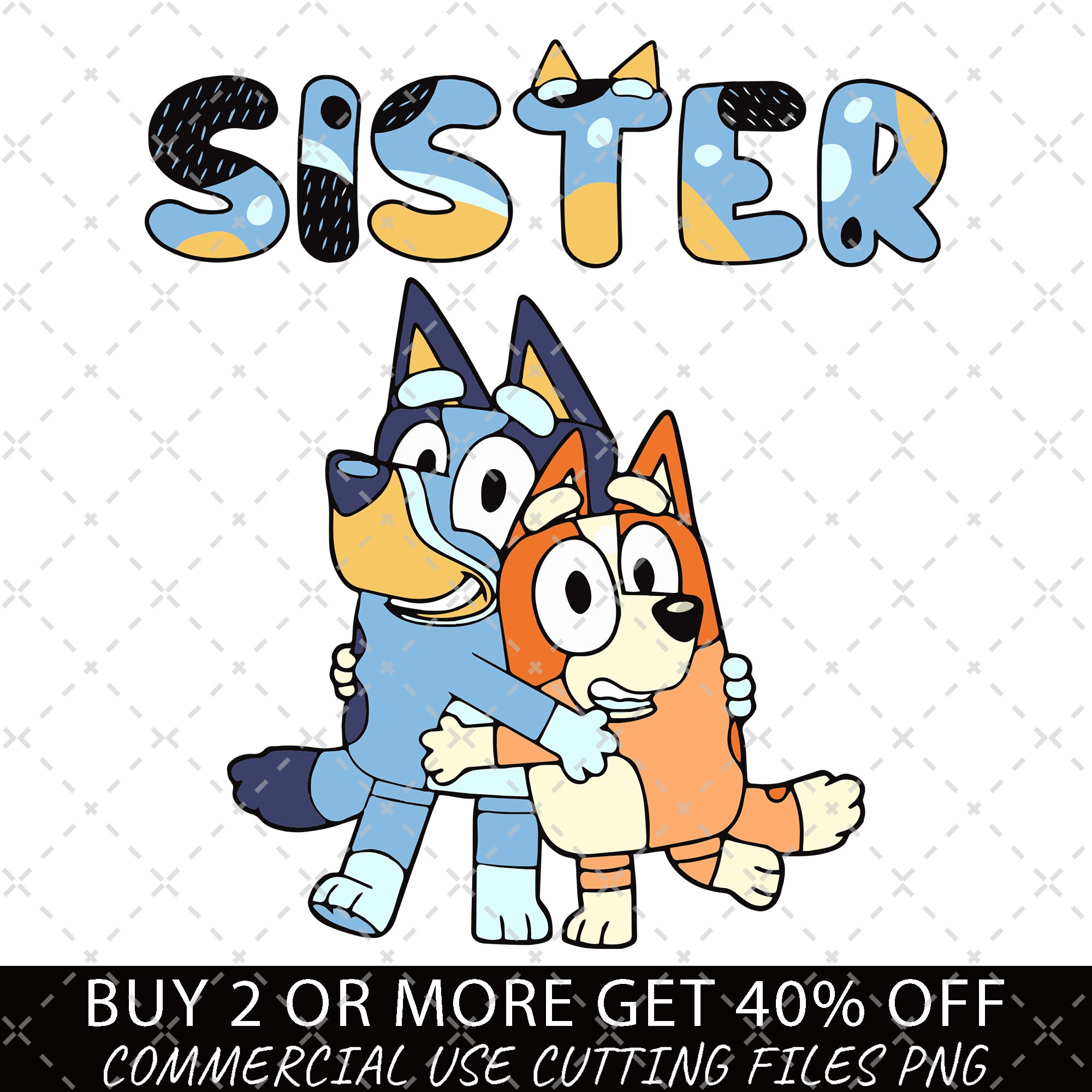 Sister PNG, Bluey Family Png, Decal Files, Vinyl Stickers, Car Image ...