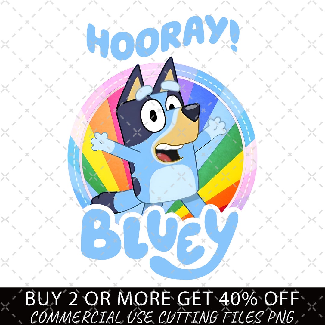Bluey Hooray PNG, Bluey Family Png, Decal Files, Vinyl Stickers, Car ...