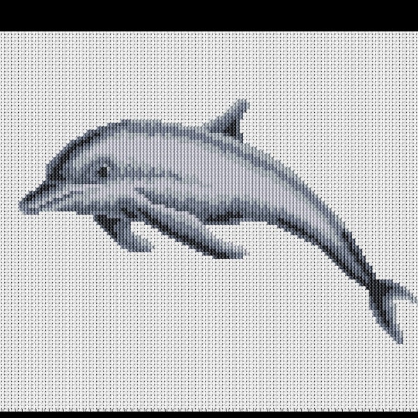 Dolphin Cross Stitch - Etsy