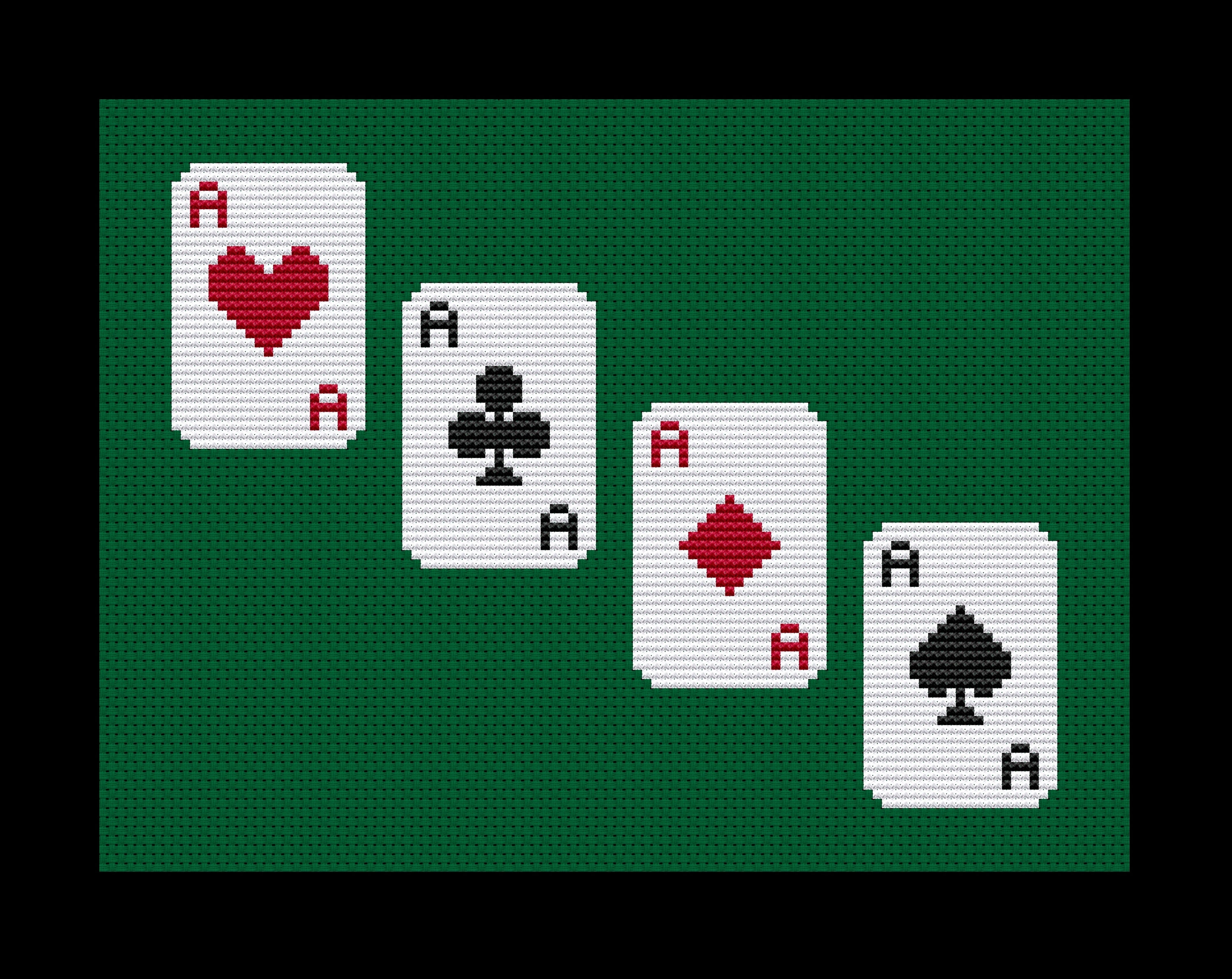 Playing Cards PDF Cross-stitch Pattern, Instant Digital Download - Etsy