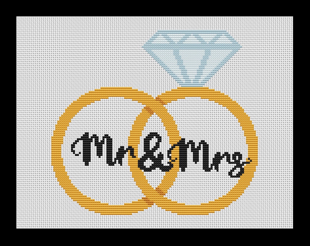 Wedding Rings Cross-stitch, Made-to-order - Etsy