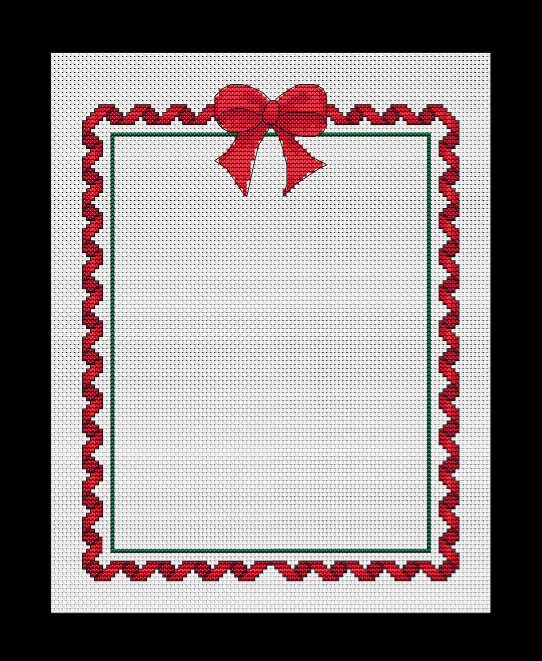 Christmas Ribbon Border Cross-stitch, Digital PDF Instant Download - Etsy