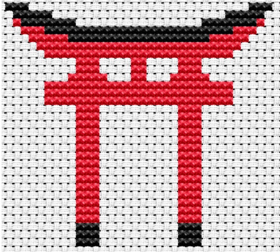 Torii Gate DIY Cross-stitch Kit - Etsy Canada