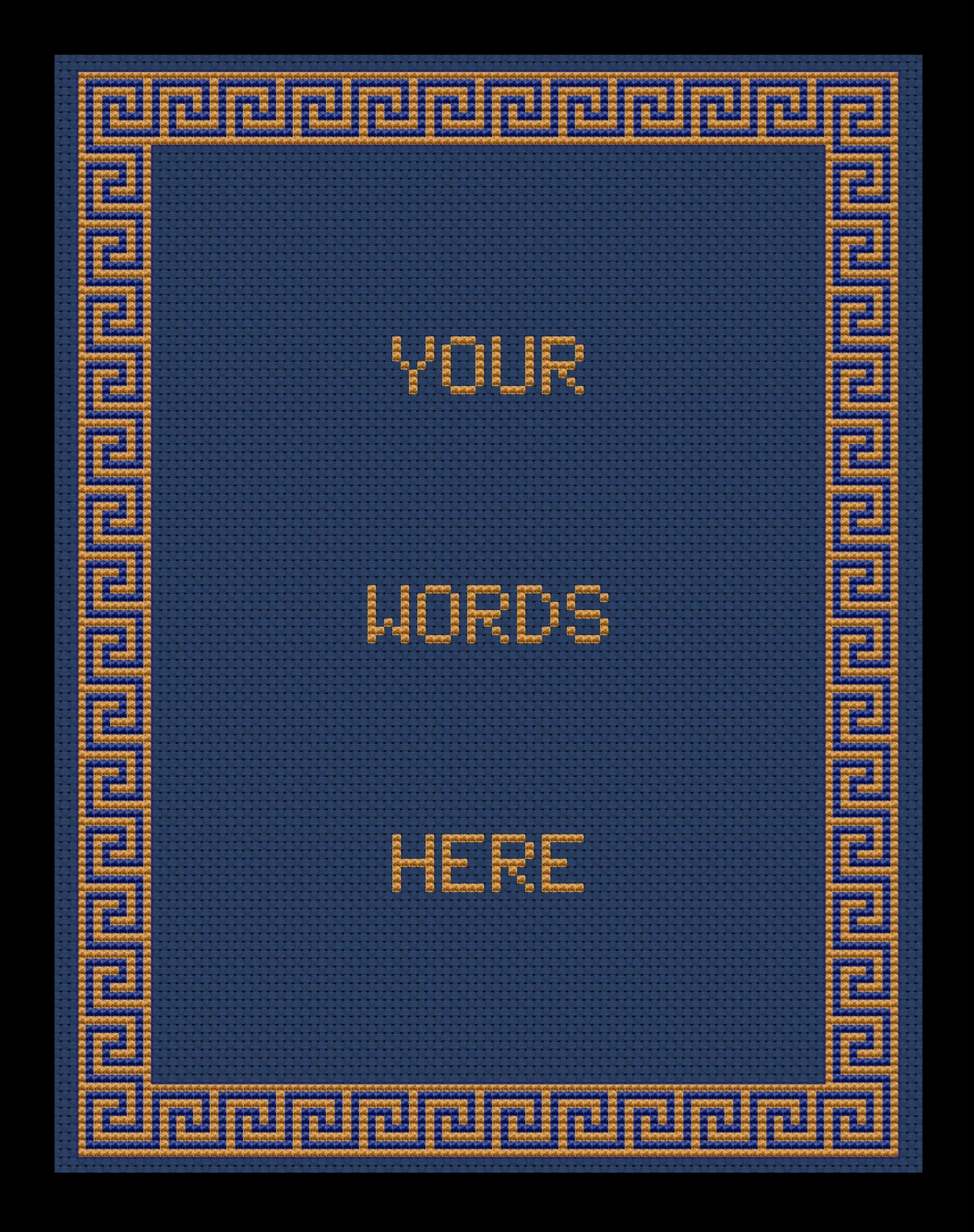 Greek Key Border PDF Cross-stitch Pattern, Instant Digital Download - Etsy