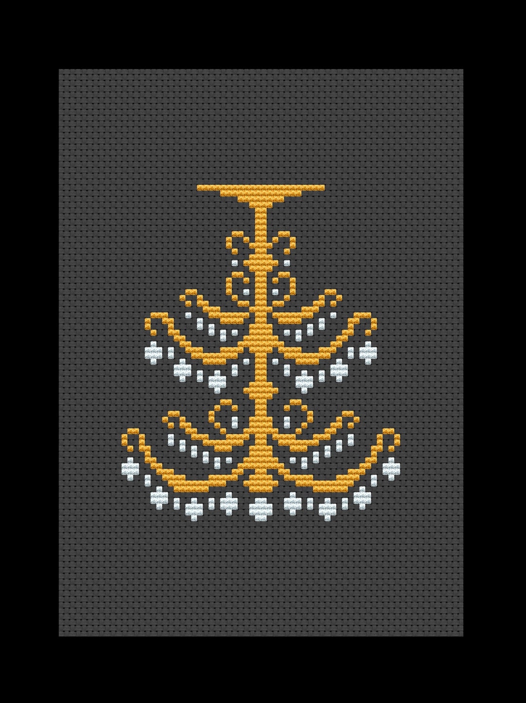 Chandelier PDF Cross-stitch Pattern, Instant Digital Download - Etsy