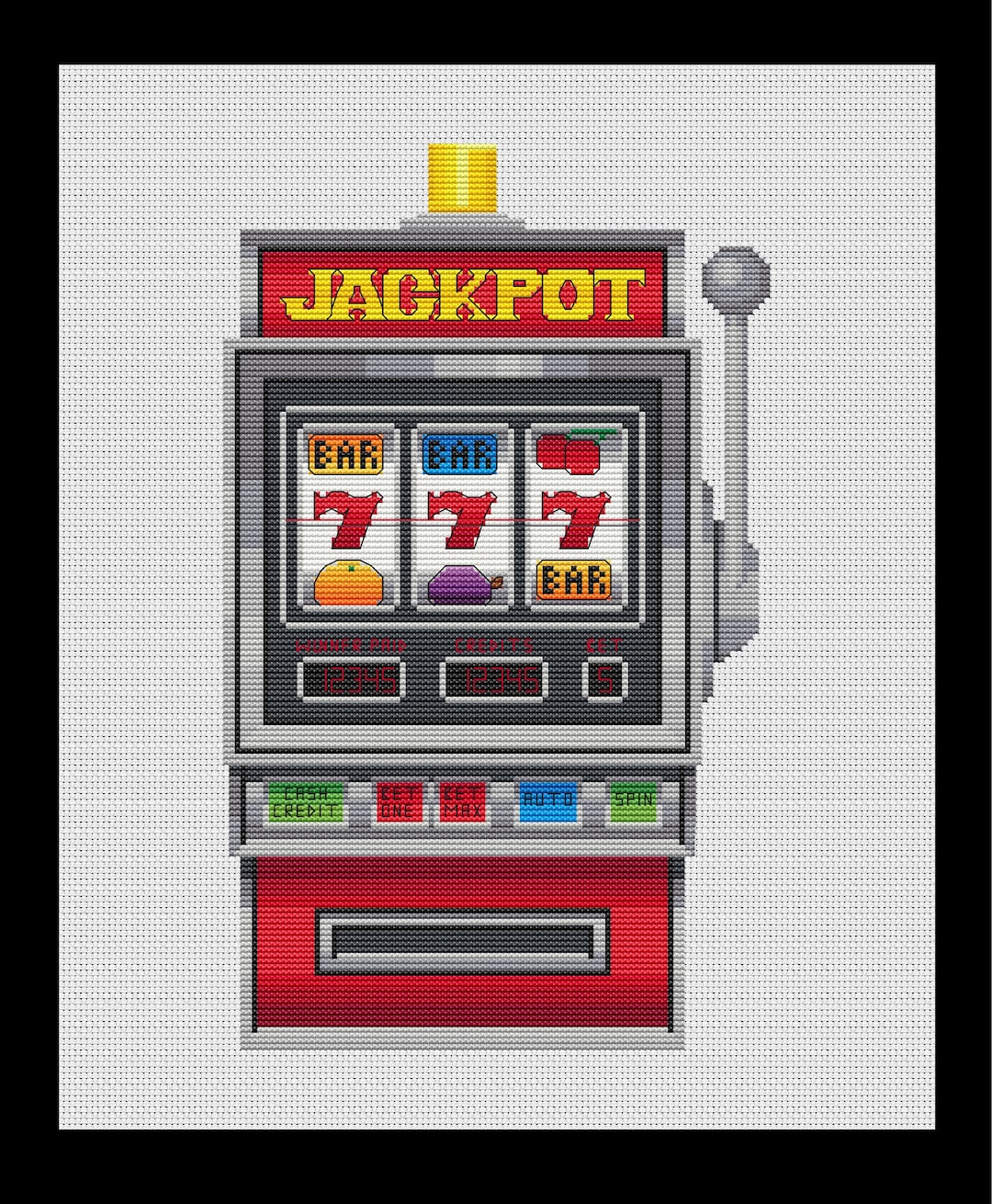 Slot Machine PDF Cross-stitch Pattern, Instant Digital Download - Etsy