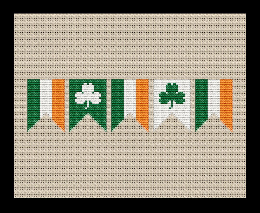 Irish Flags PDF Cross-stitch, Instant Digital Download - Etsy