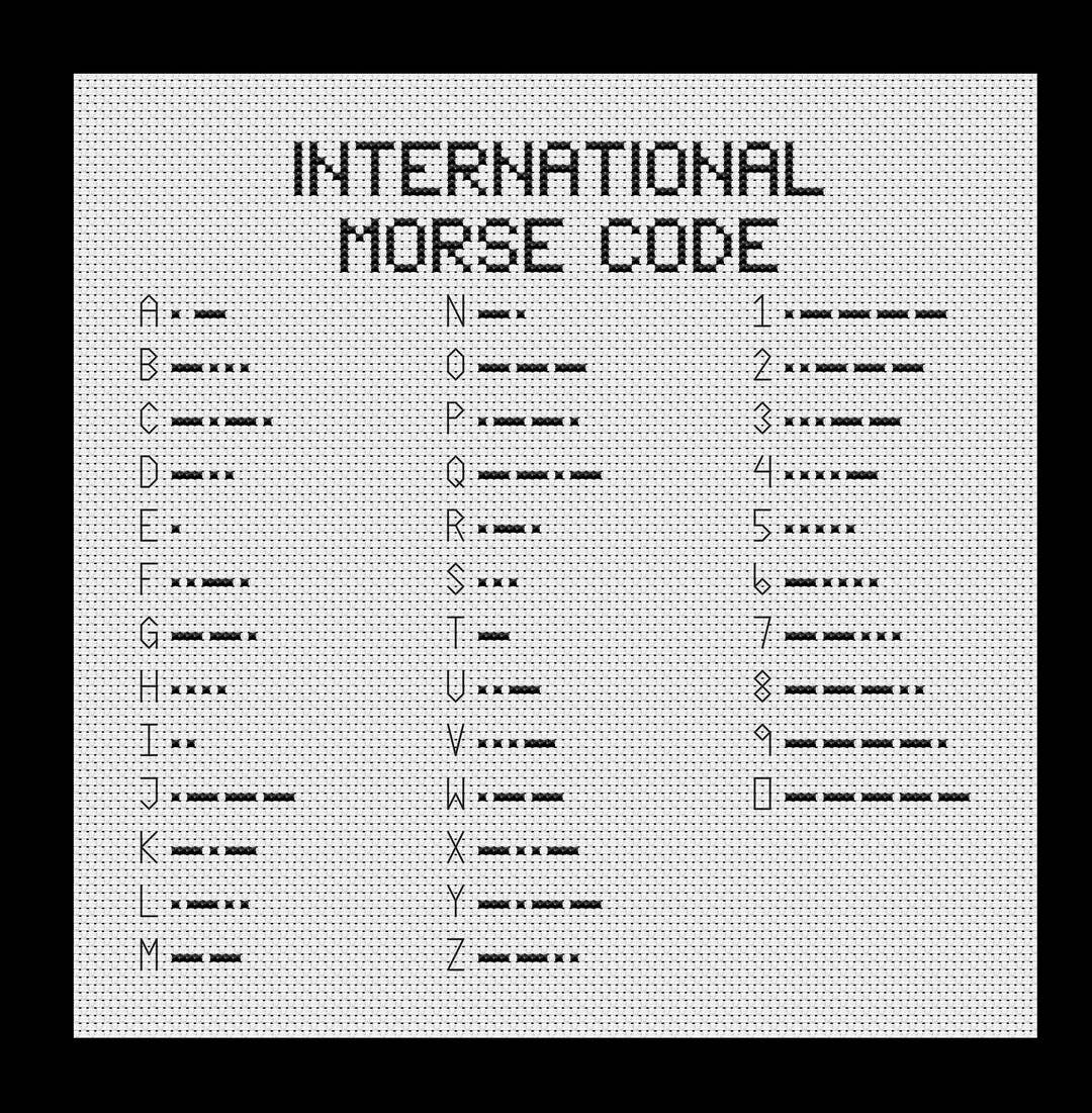 Morse Code Cross-stitch, Made-to-order - Etsy