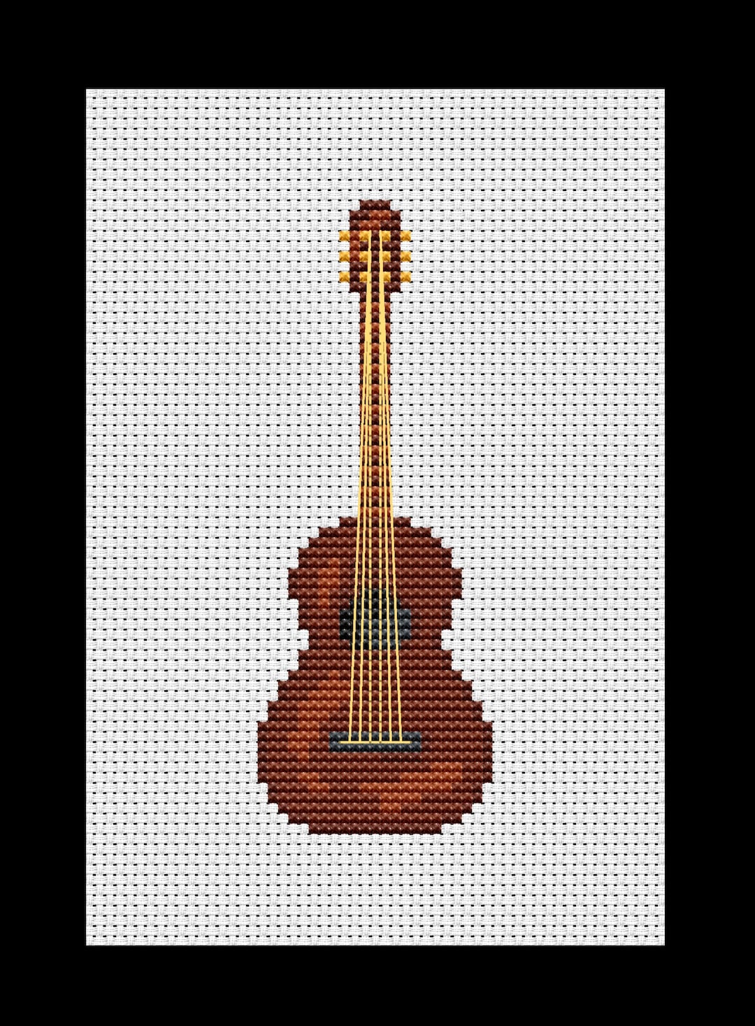 Guitar PDF Cross-stitch Pattern, Instant Digital Download - Etsy