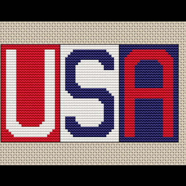 Red White Blue Cross Stitch - Etsy