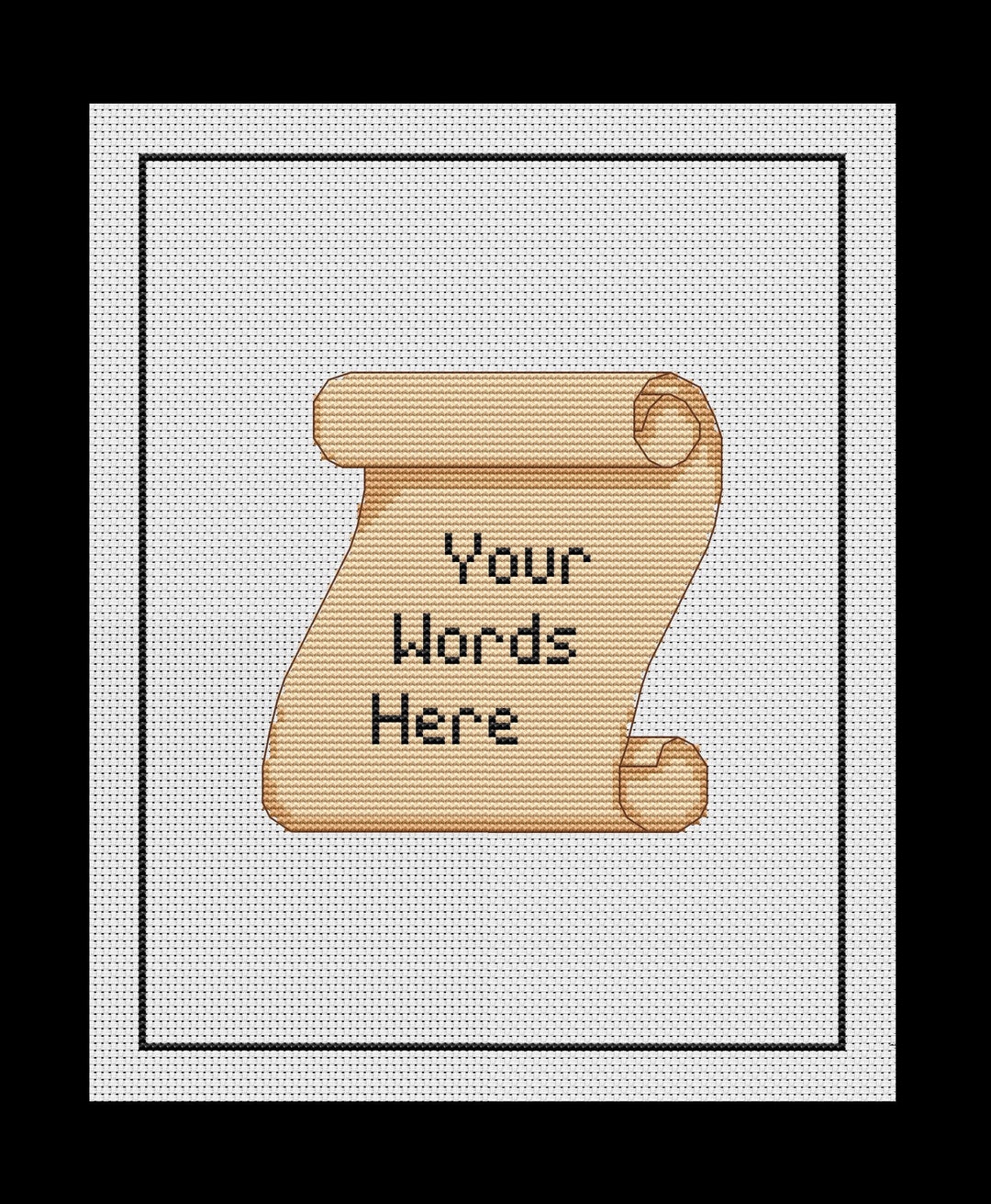 Parchment Scroll Cross-stitch Made-to-order - Etsy