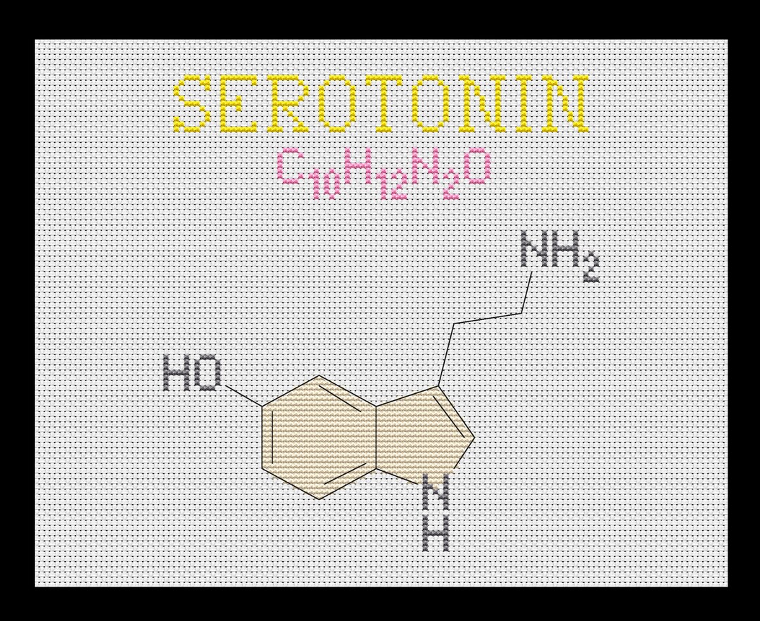 Serotonin PDF Cross-stitch Pattern, Instant Digital Download - Etsy