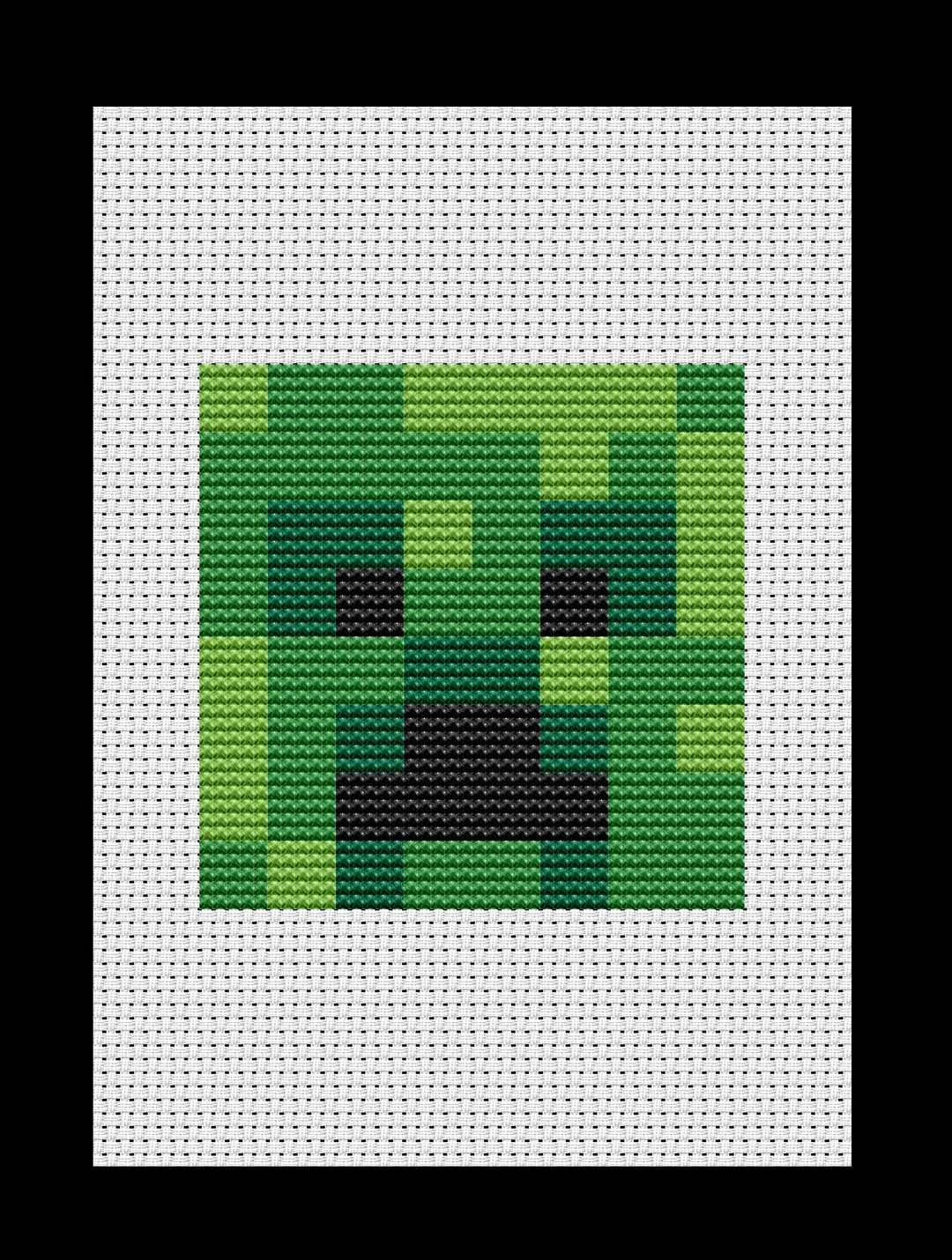 Minecraft Creeper DIY Cross-stitch Kit - Etsy