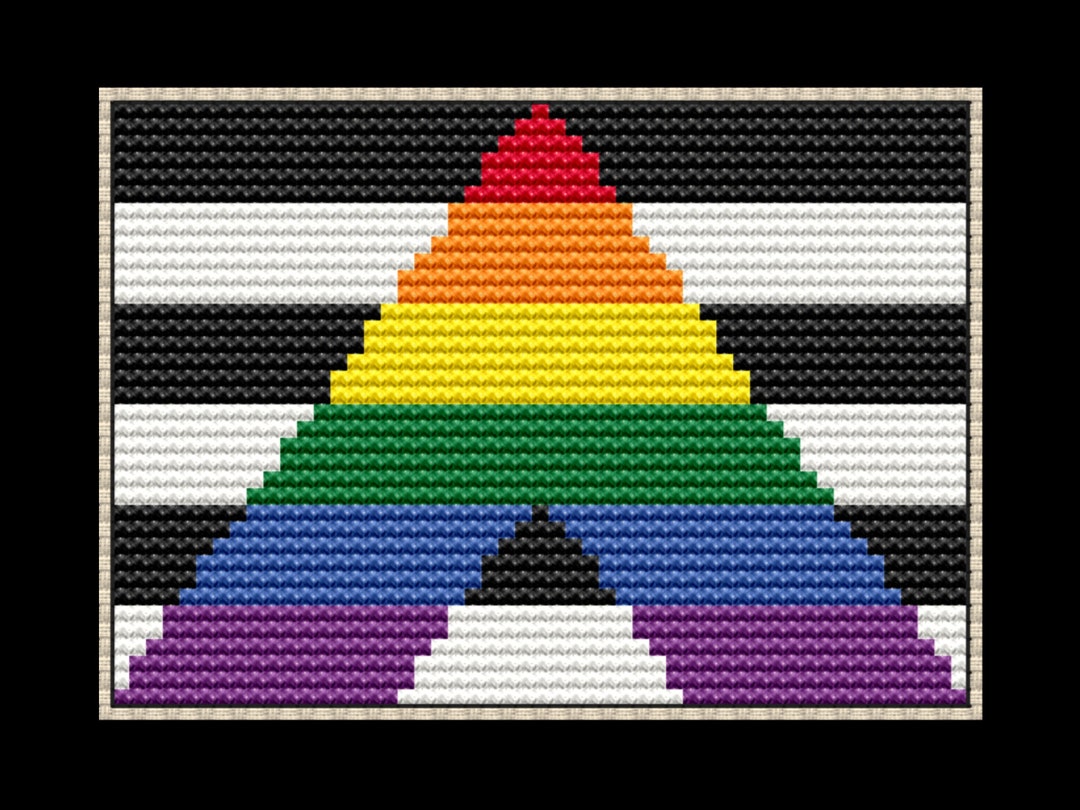 LGBTQ Ally Pride Flag DIY Cross-stitch Kit - Etsy