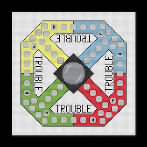 Trouble Game Board DIY Cross-stitch Kit - Etsy