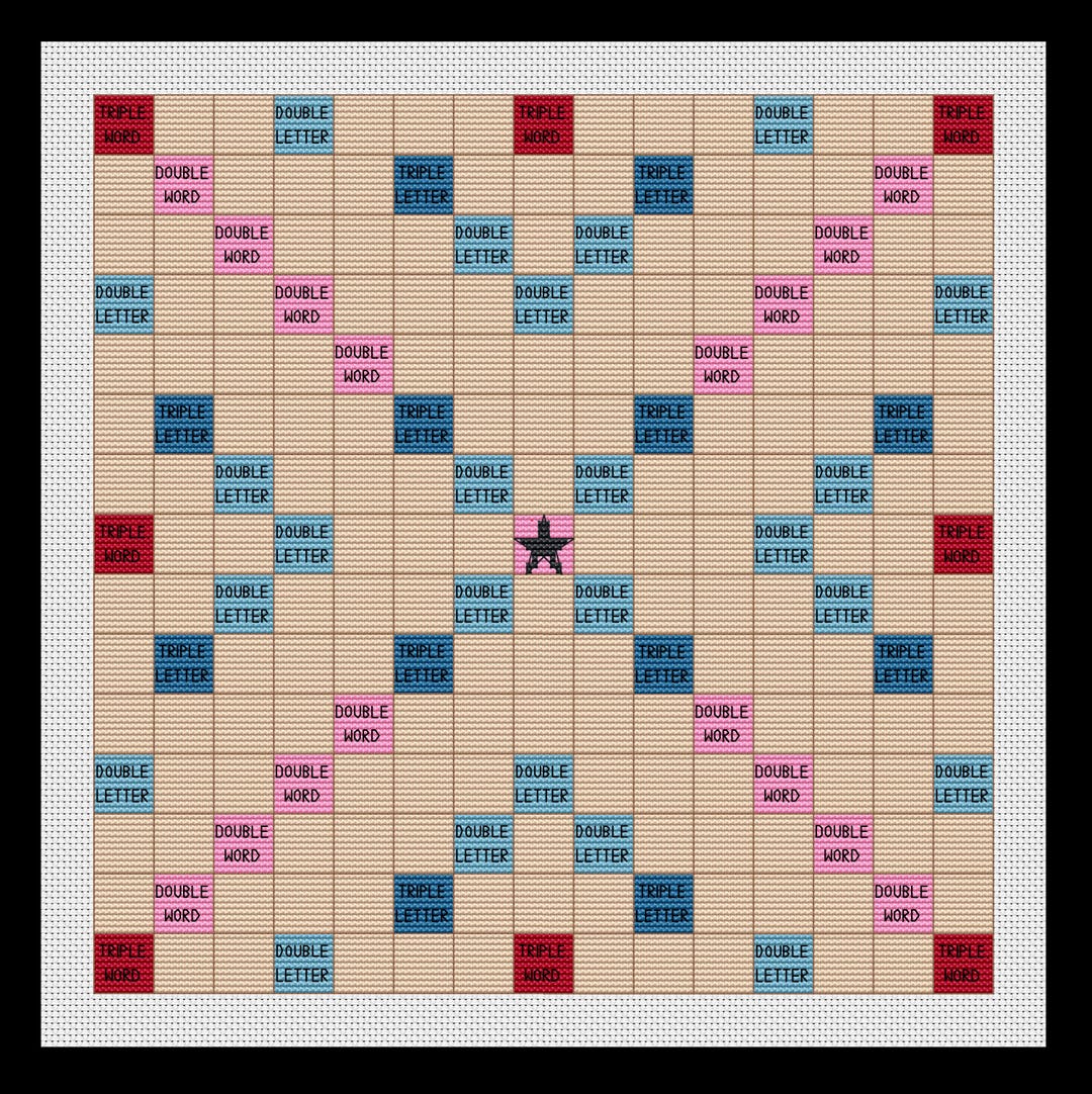 Scrabble Game Board Cross-stitch, Digital PDF Instant Download - Etsy