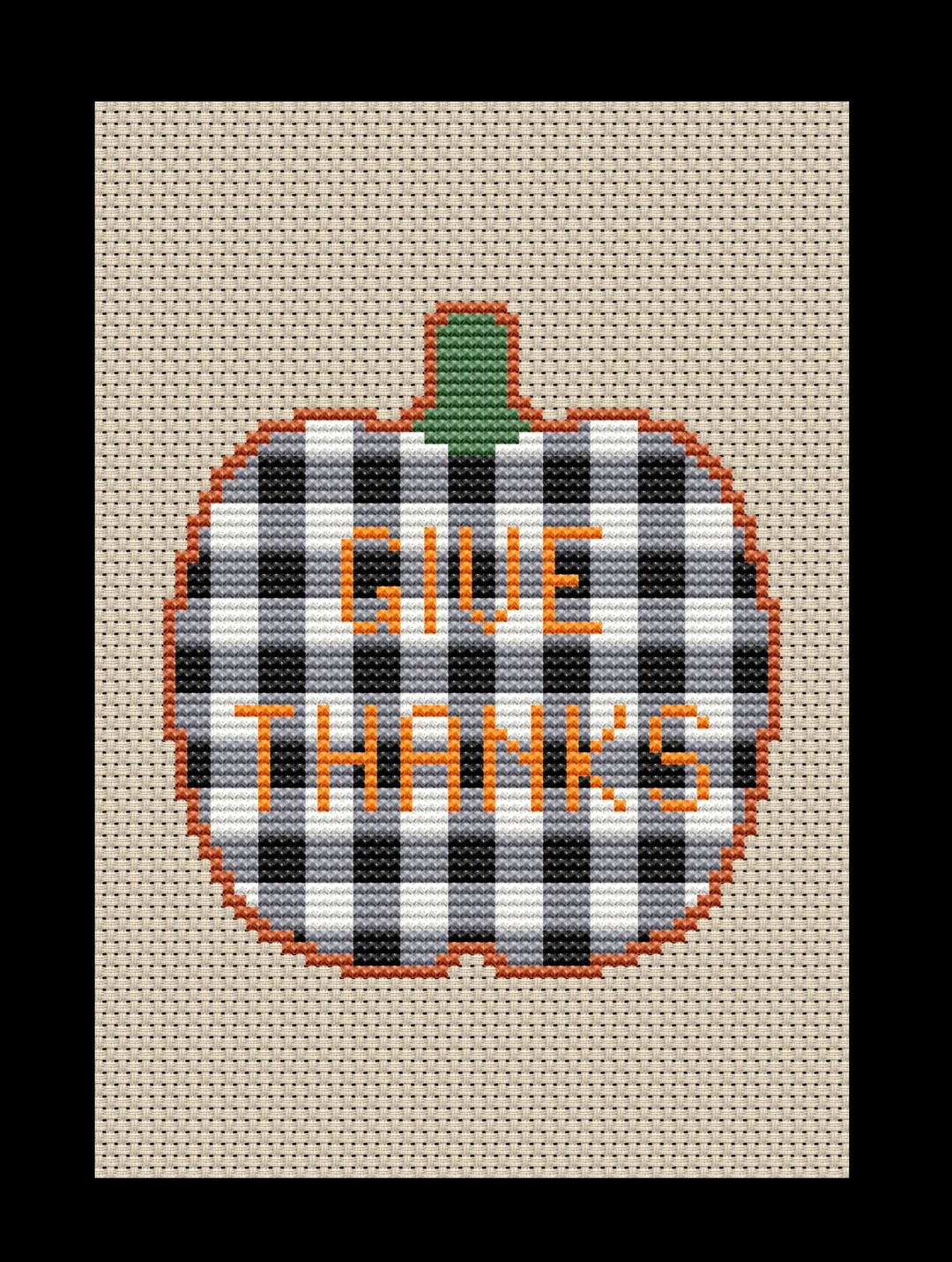 Give Thanks PDF Cross-stitch, Instant Digital Download - Etsy