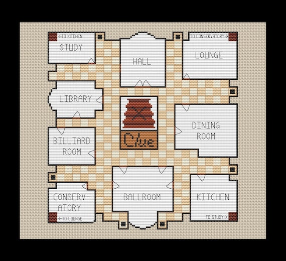 Clue Board Game Map