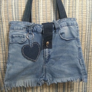 Handmade Denim Bag With Matching Accessory Pouch. - Etsy