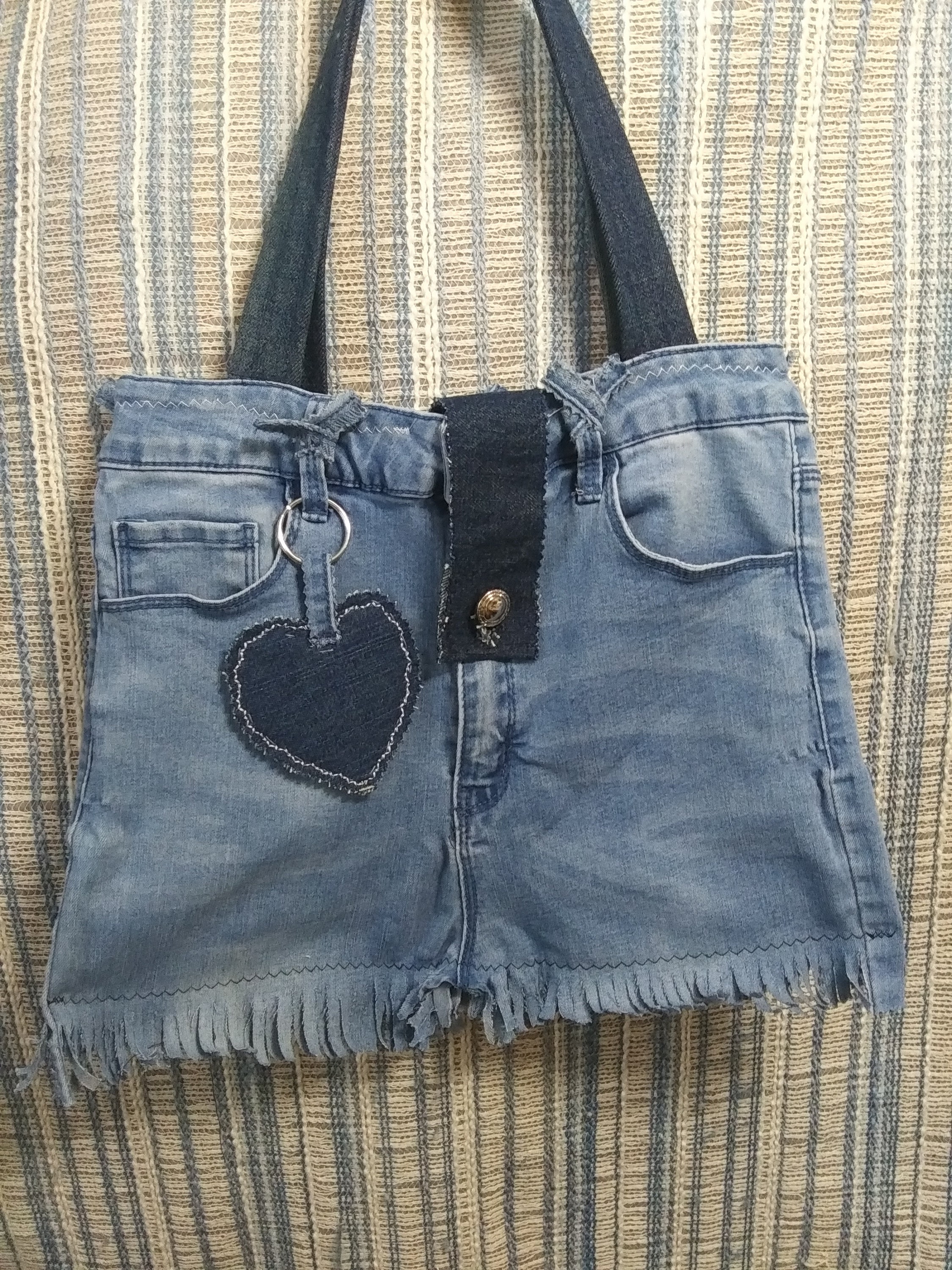 Handmade Denim Bag With Matching Accessory Pouch. - Etsy