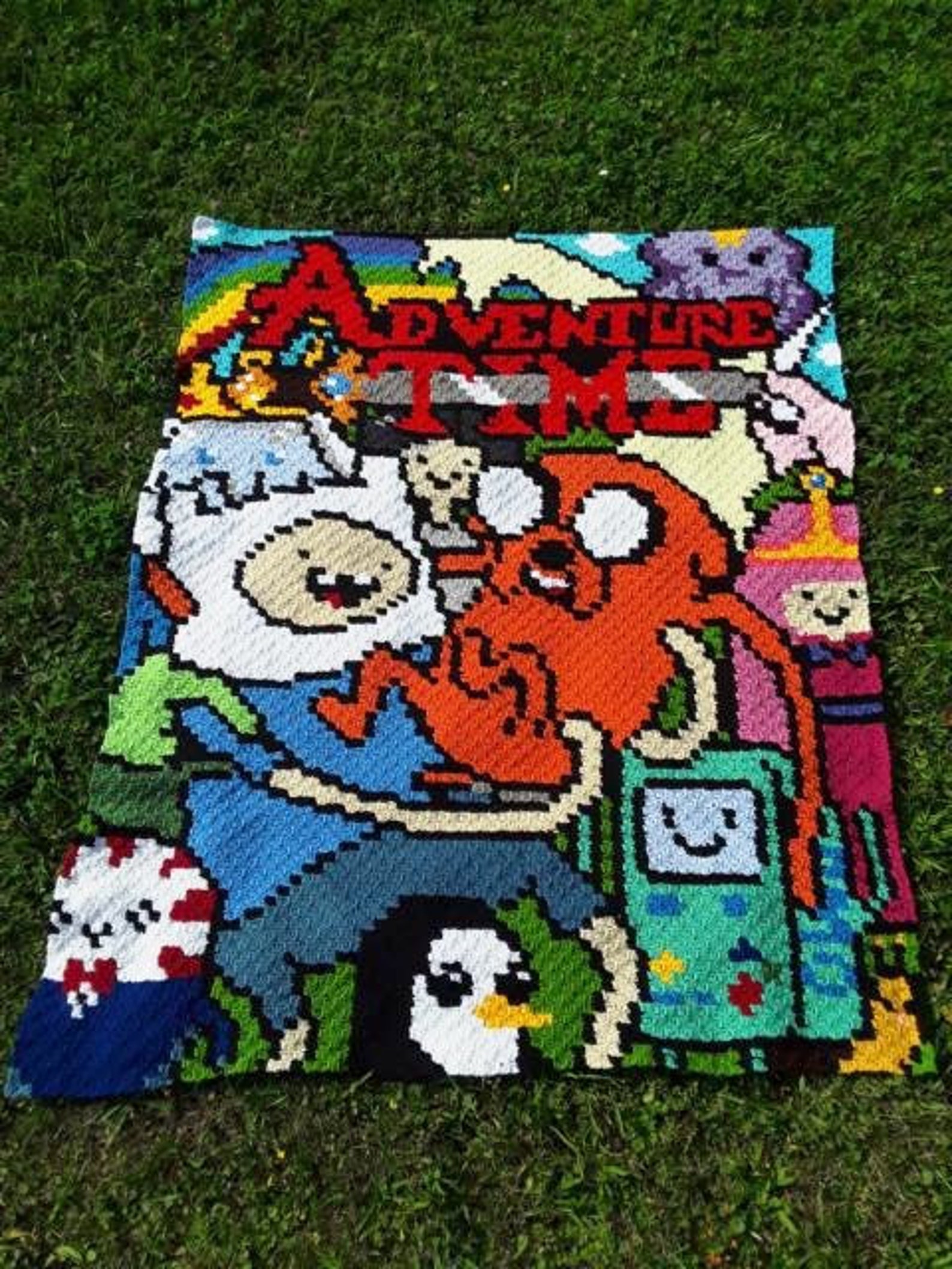 ADVENTURE TIME DOODLE Inspired Graph for Blanket C2C Written - Etsy