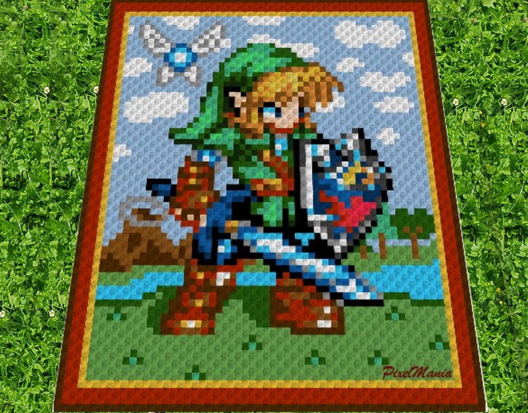 LINK - the Legend of Zelda Inspired Graph for C2c Crochet Blanket ...