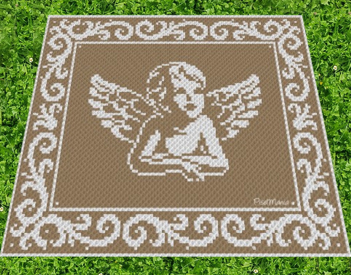 ANGEL - Graph for Crochet C2c Blanket, Written & Color Blocked ...