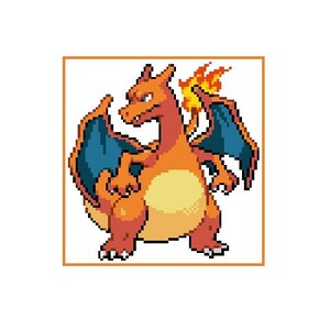 CHARIZARD - POKÉMON Inspired Graph for C2C Blanket - Etsy