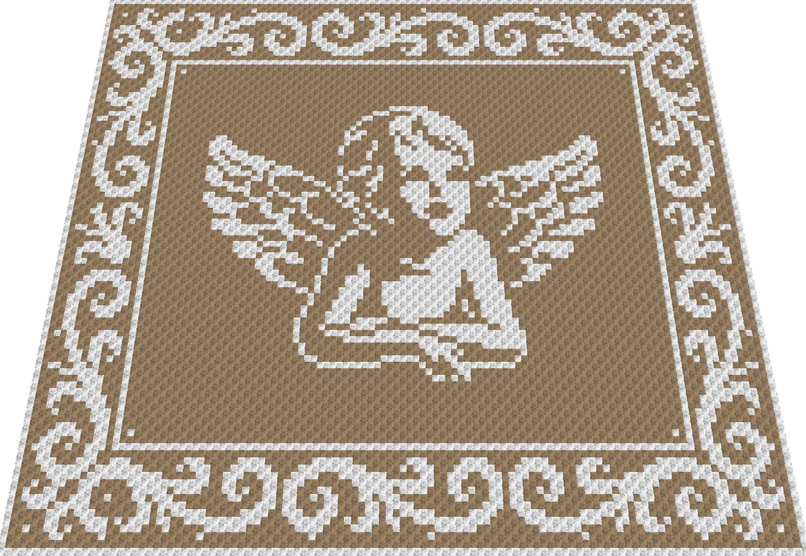 ANGEL Graph for Crochet C2c Blanket, Written & Color Blocked ...