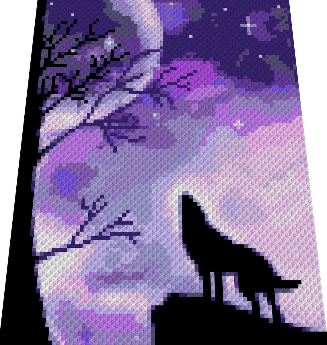 WOLF - Graph for Crochet C2c Blanket, C2C, Written & Color Blocked ...