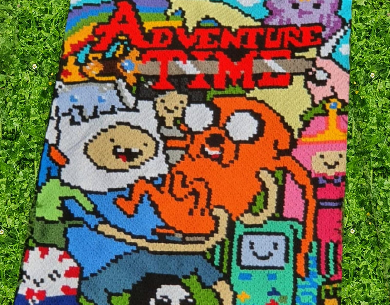 ADVENTURE TIME DOODLE Inspired Graph for Blanket C2C Written - Etsy