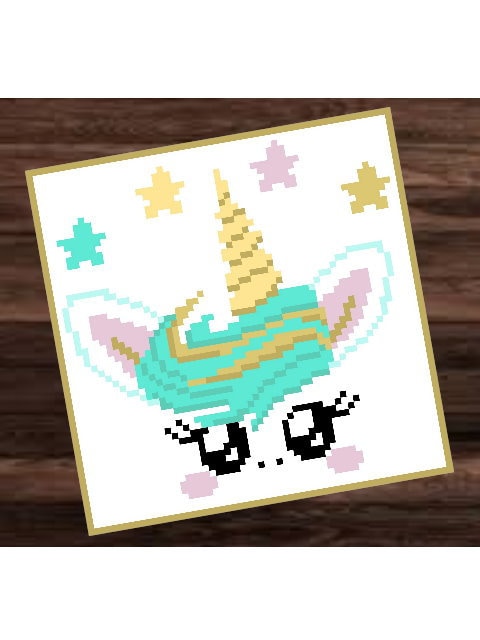 UNICORN - Graph for Crochet Sc Blanket, Written & Color Blocked ...