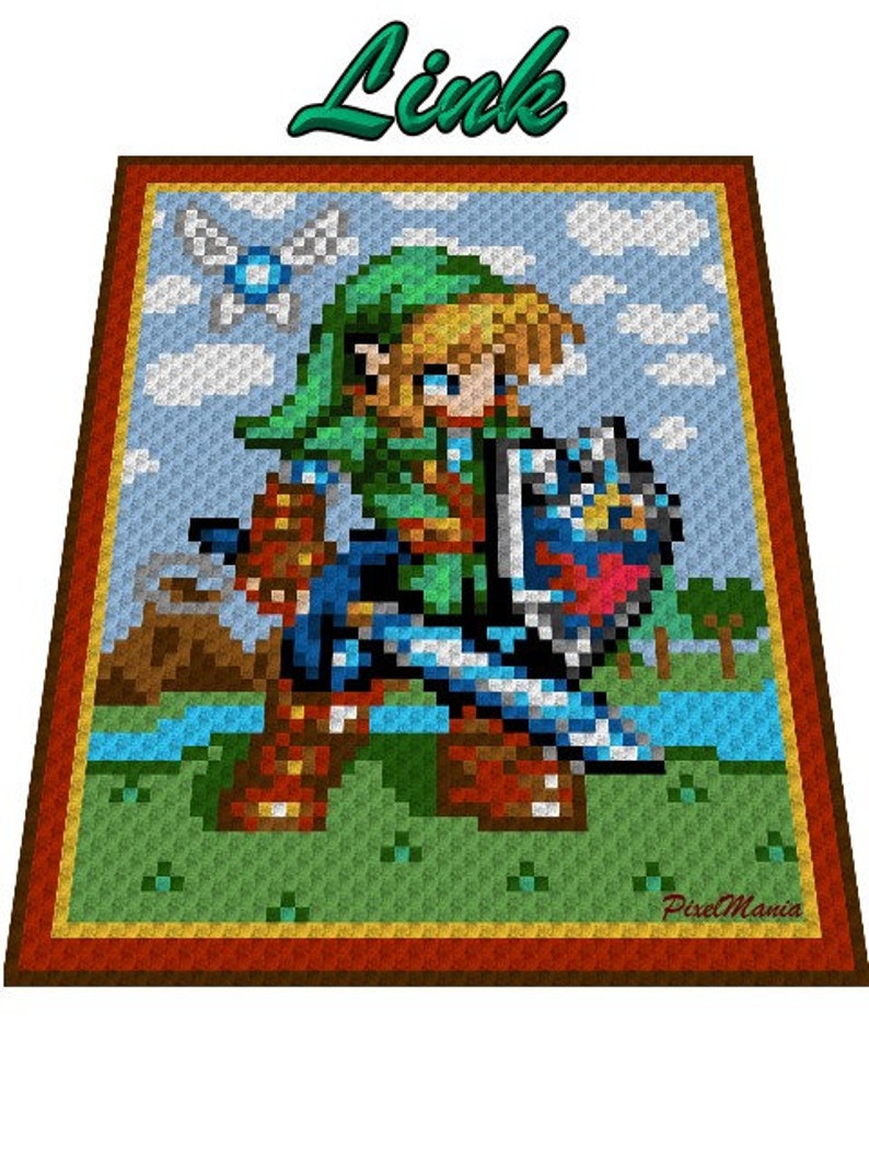 LINK the Legend of Zelda Inspired Graph for C2c Crochet - Etsy