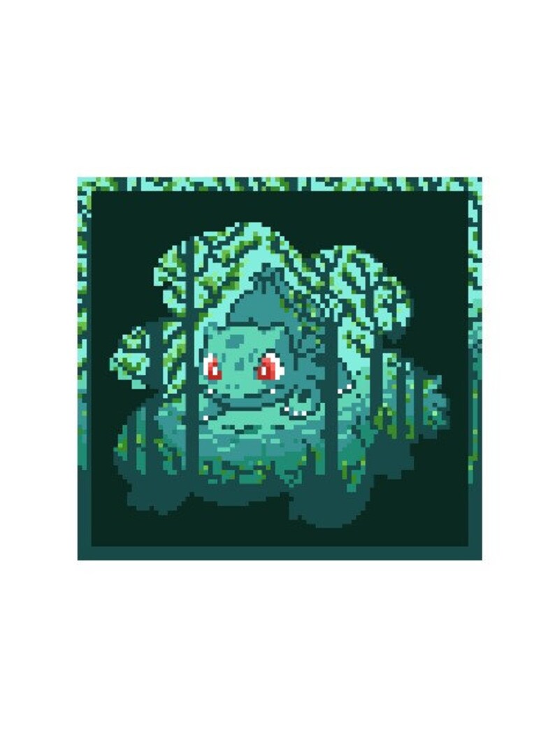 BULBASAUR in VENUSAUR SILHOUETTE - Pokémon Inspired Graph for C2C ...
