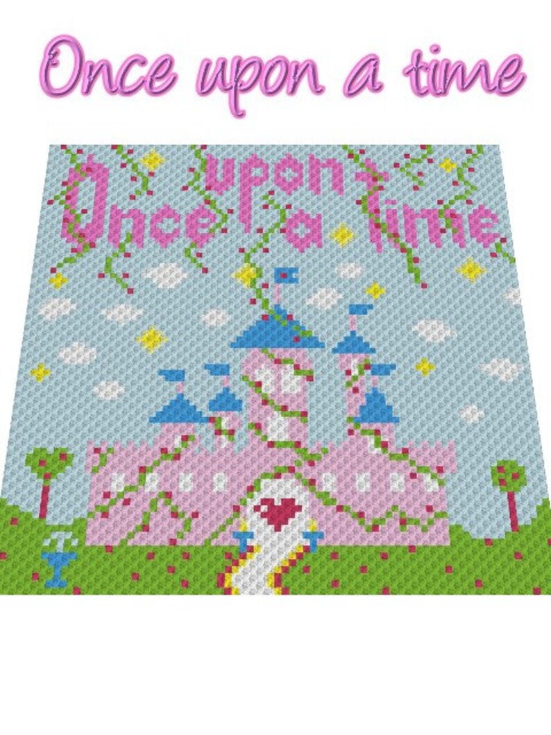 ONCE UPON A TIME Castle Graph for Crochet C2c Blanket, C2C, Written ...